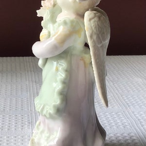 Vintage Russ “june” Porcelain Figurine, Girl Angel With Flowers - Etsy