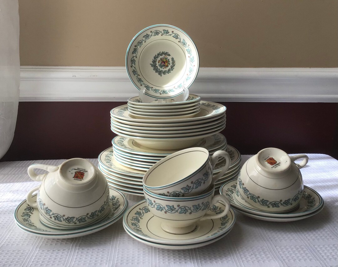 Set of 36-piece Antique Myott Staffordshire England “elegance ...