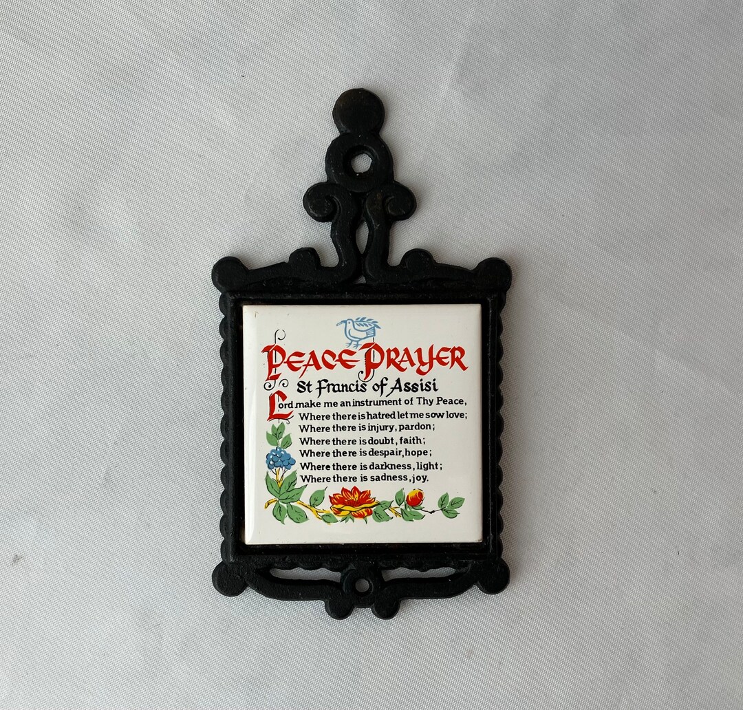 VTG Sanmyro Peace Prayer St. Francis of Assisi Ceramic Tile & - Etsy