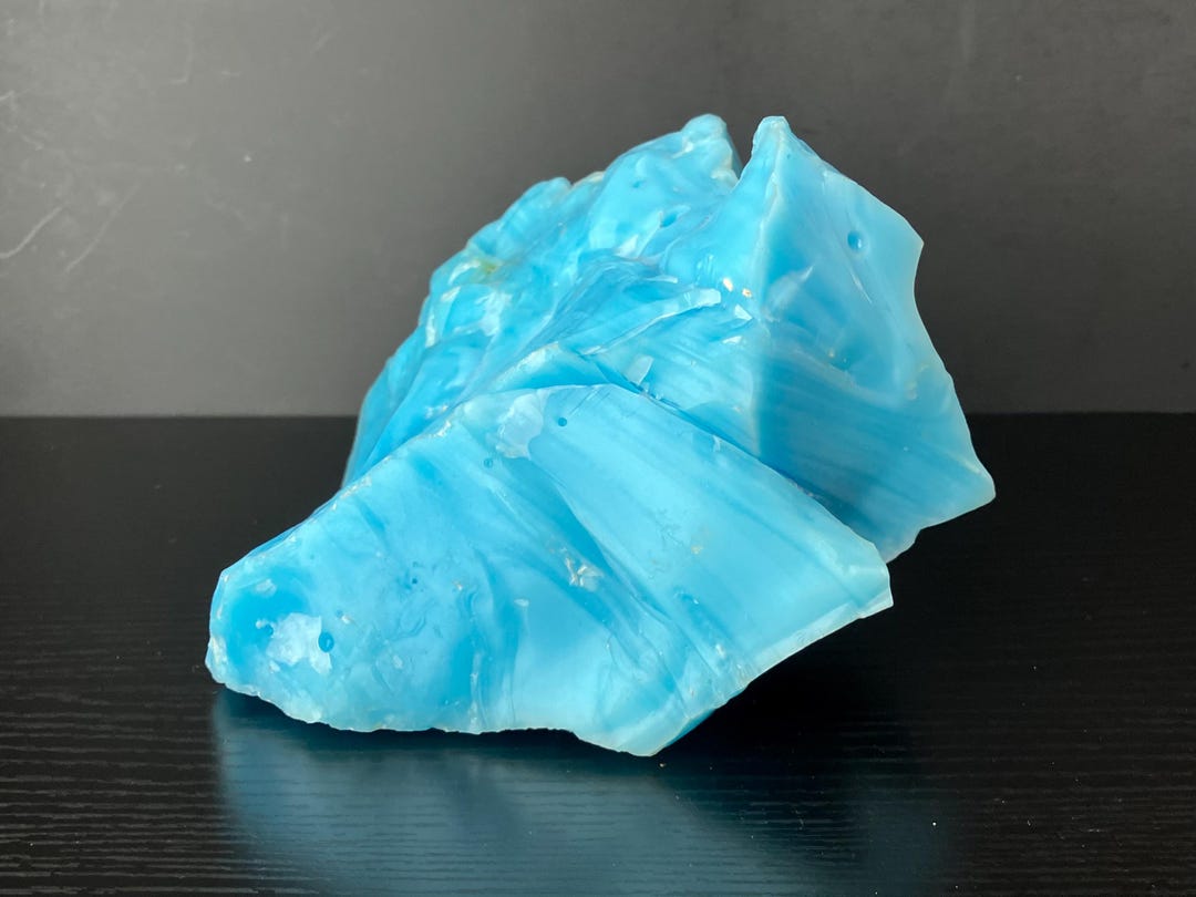 A Large Piece Milk-blue Glass Slag Rock, 6 Pounds 3.4 Ounces - Etsy
