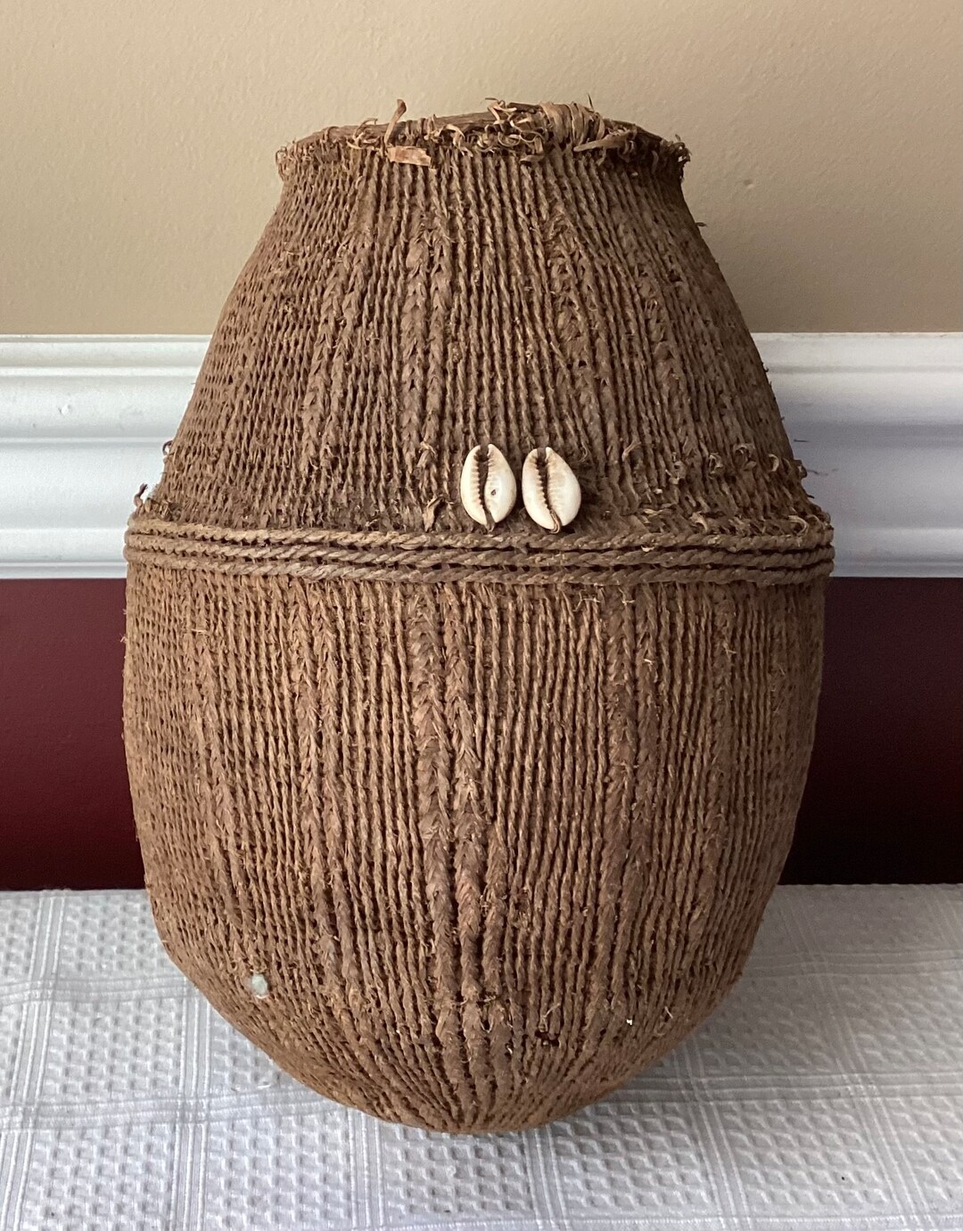VTG Grass Woven Borana Milk Jar, Made in Kenya, 10" Tall - Etsy
