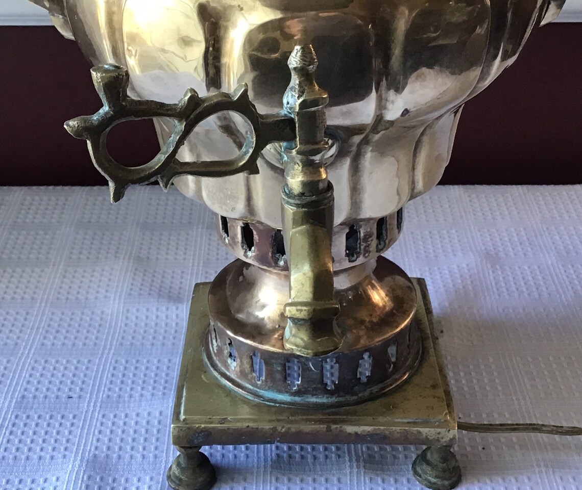 Antique Samovar Lamp Working Shade and Light Bulb Not - Etsy