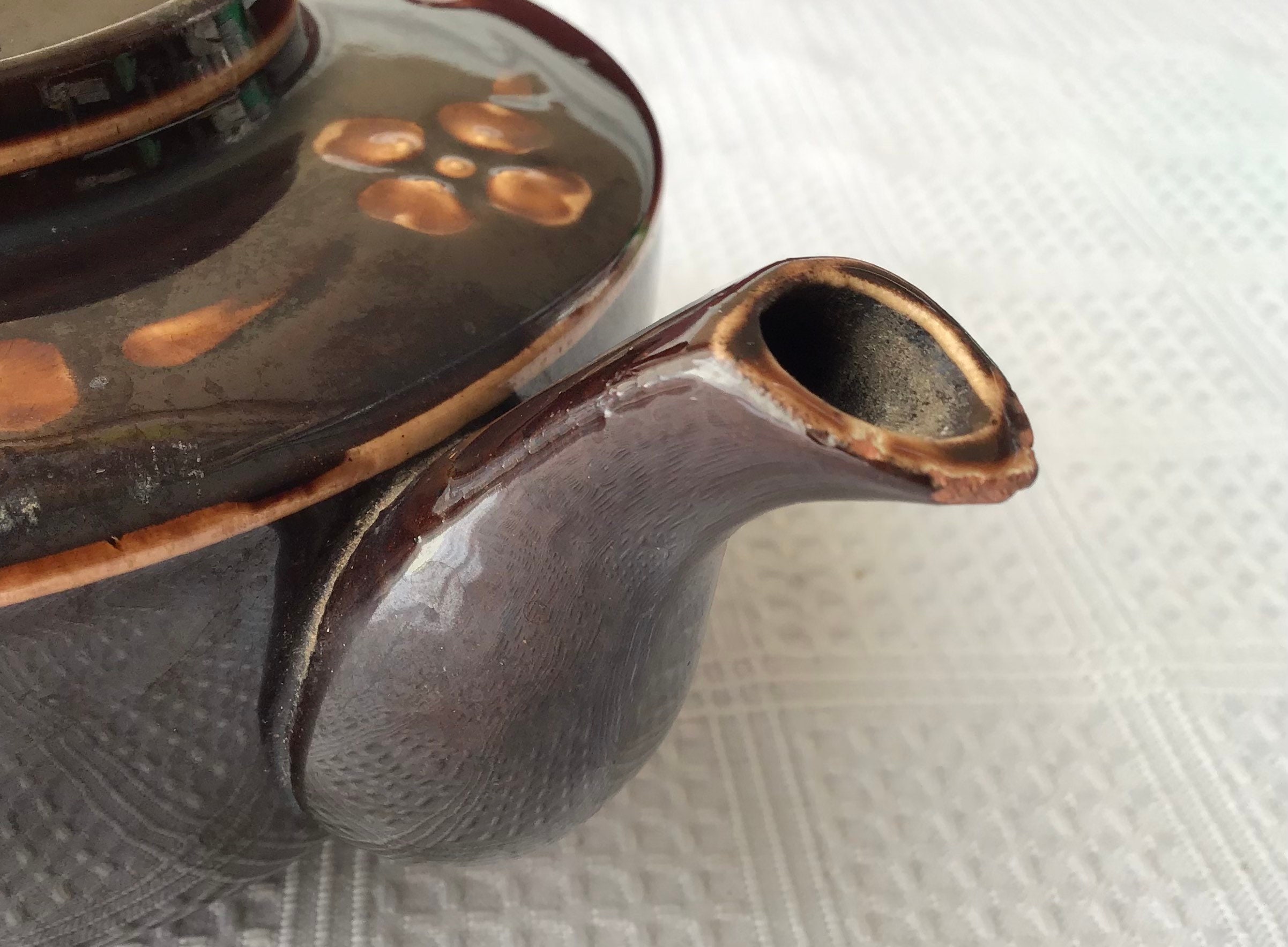 Vintage Ceramic Hand Decorated Teapot Made in England Dark - Etsy