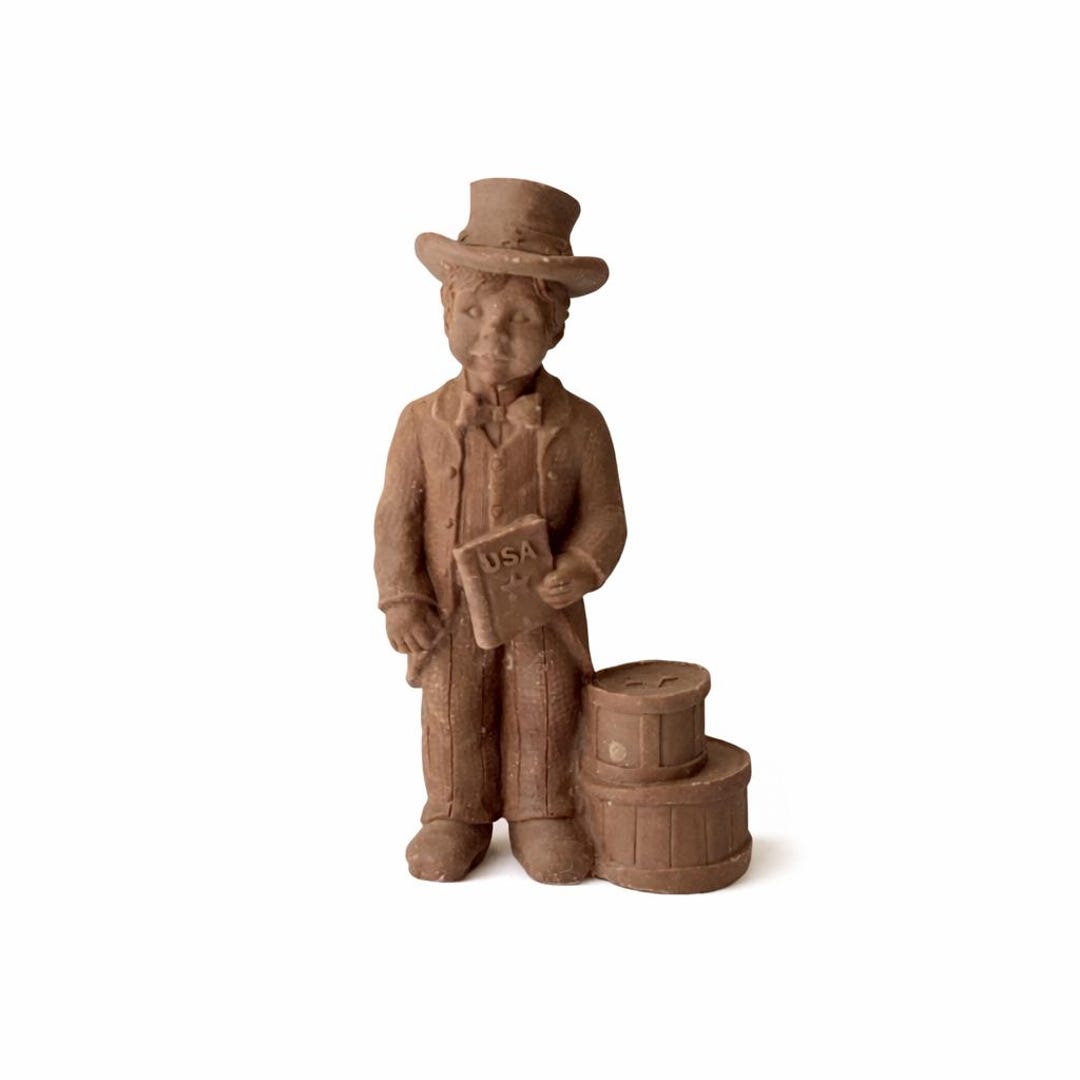 VTG 1993 Pecan Resin Figurine, “american Boy”, Decor for Indoor ...