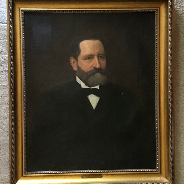 Antique Oil Portrait - Etsy