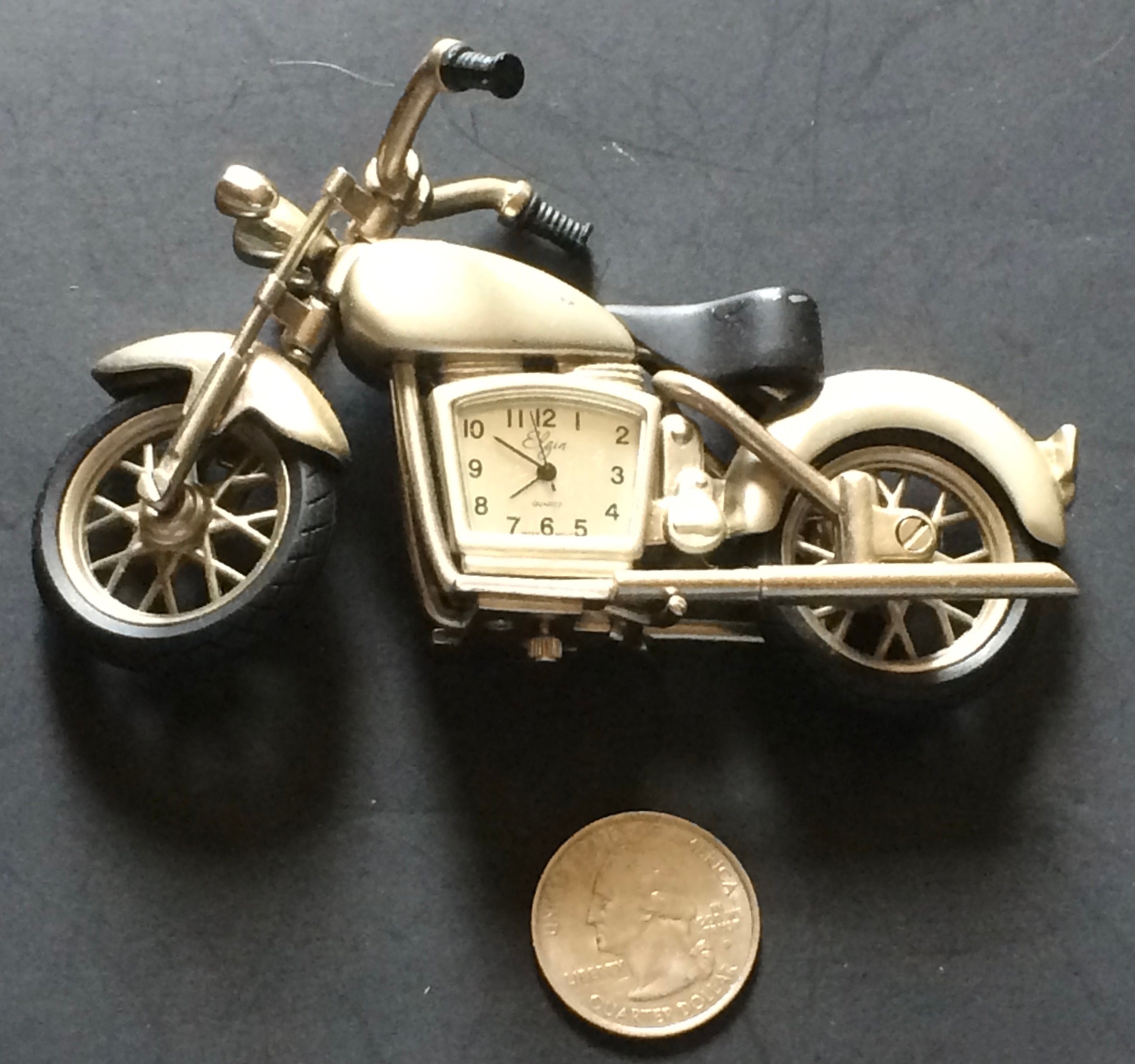 Vintage Miniature Elgin Motorcycle Quartz Clock With Japan - Etsy