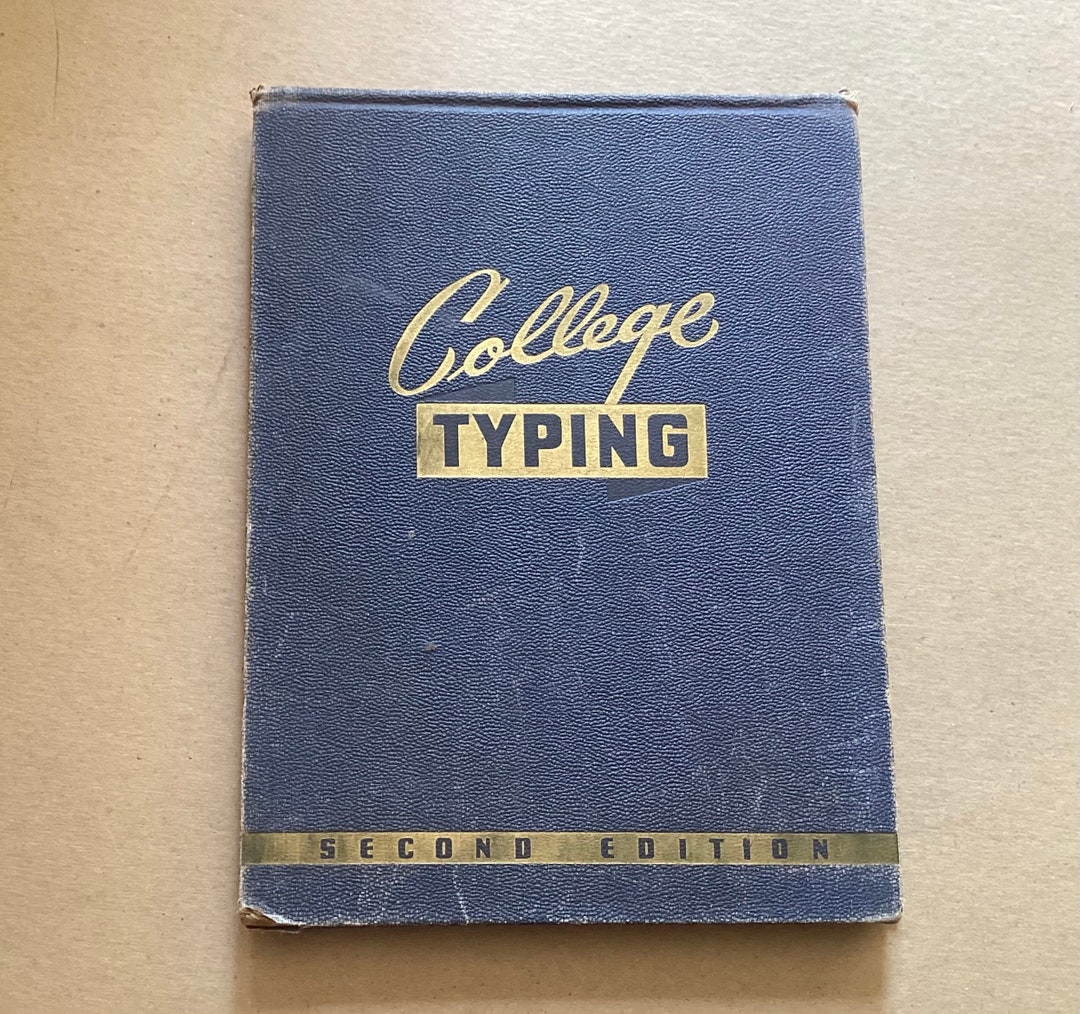 Vintage College Typing Book, Hard Cover, Second Edition, 1942 - Etsy