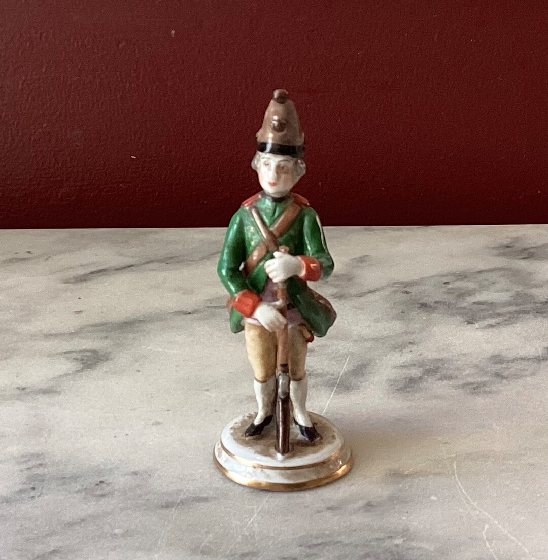 Antique Volkstedt German Hessian Army Soldier Miniature Porcelain ...