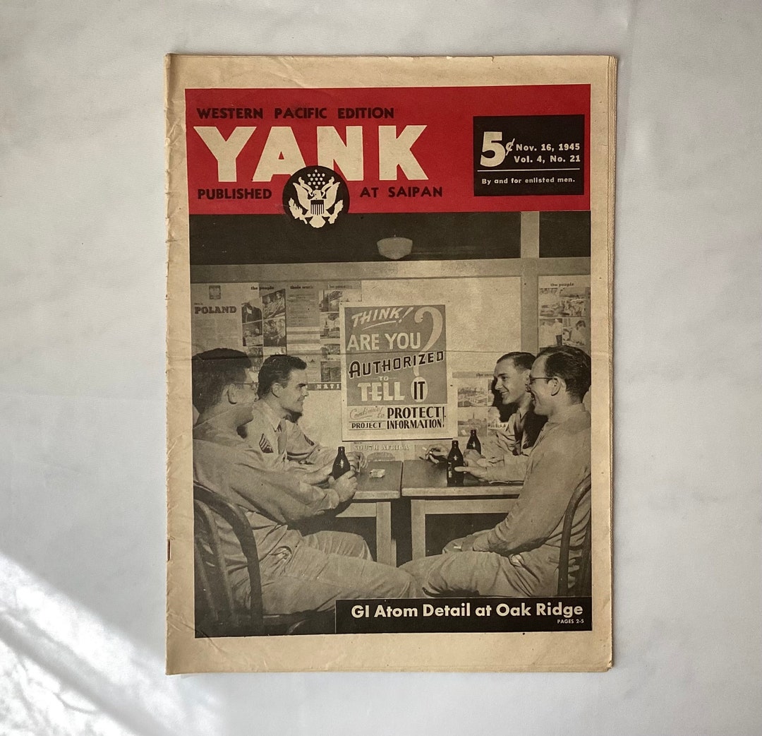 WWII Yank the Army Weekly Magazine, Nov. 16, 1945, Vol. 4, No. 21 - Etsy