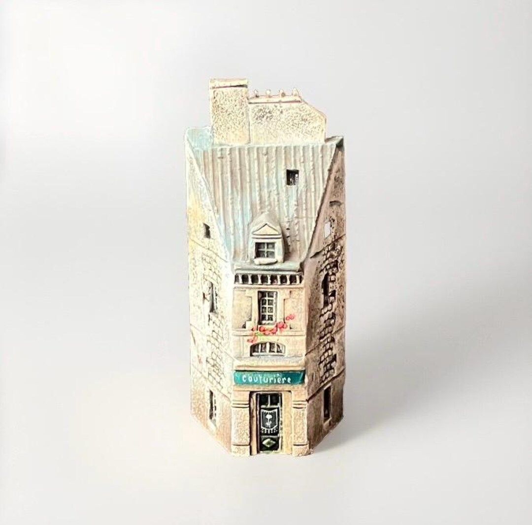 Vintage Gault France Miniature House/ Building Figurine, Couturiere, 4 ...