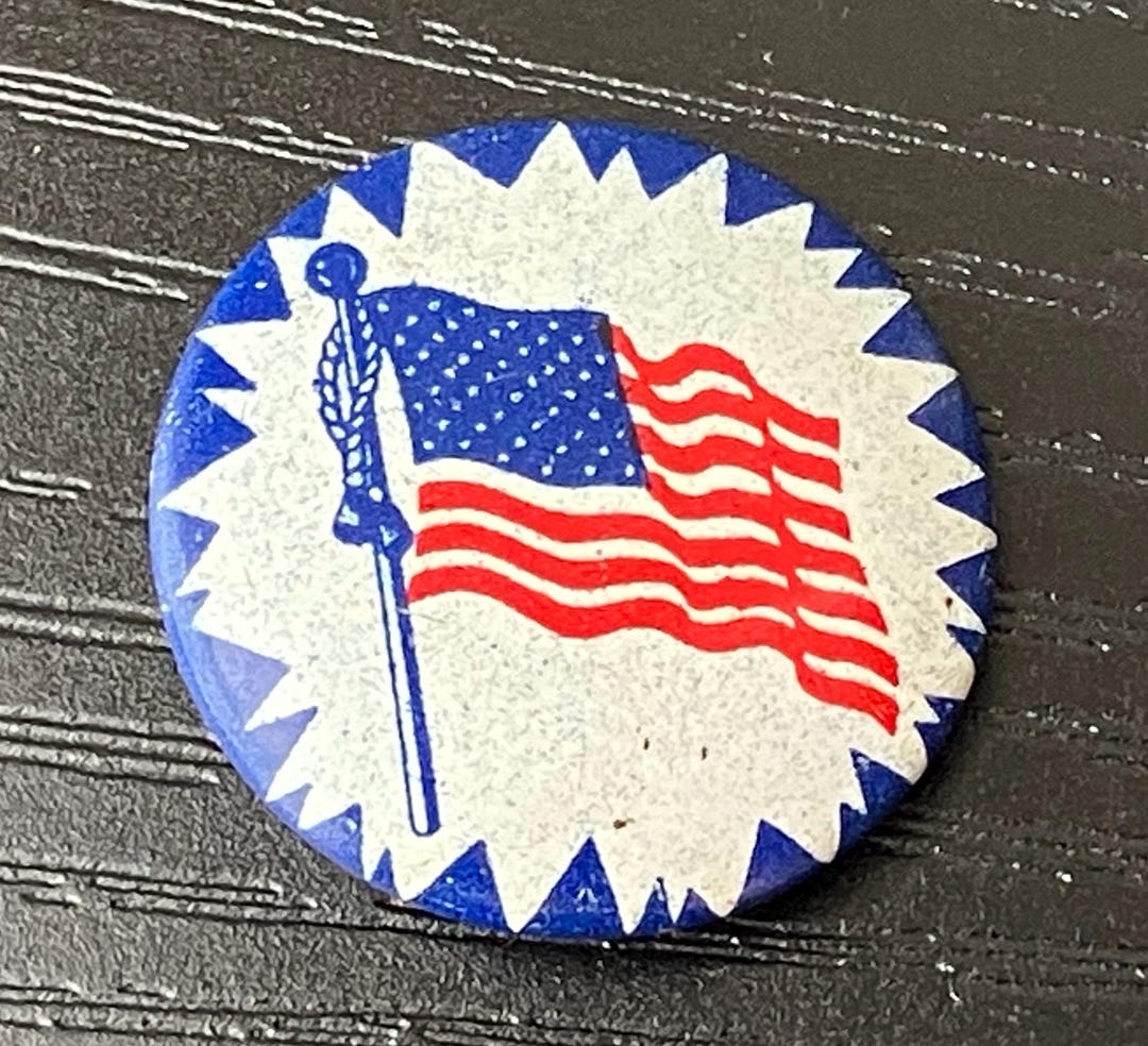 Vintage Patriotic United States Flag Pin, 7/8" Wide - Etsy