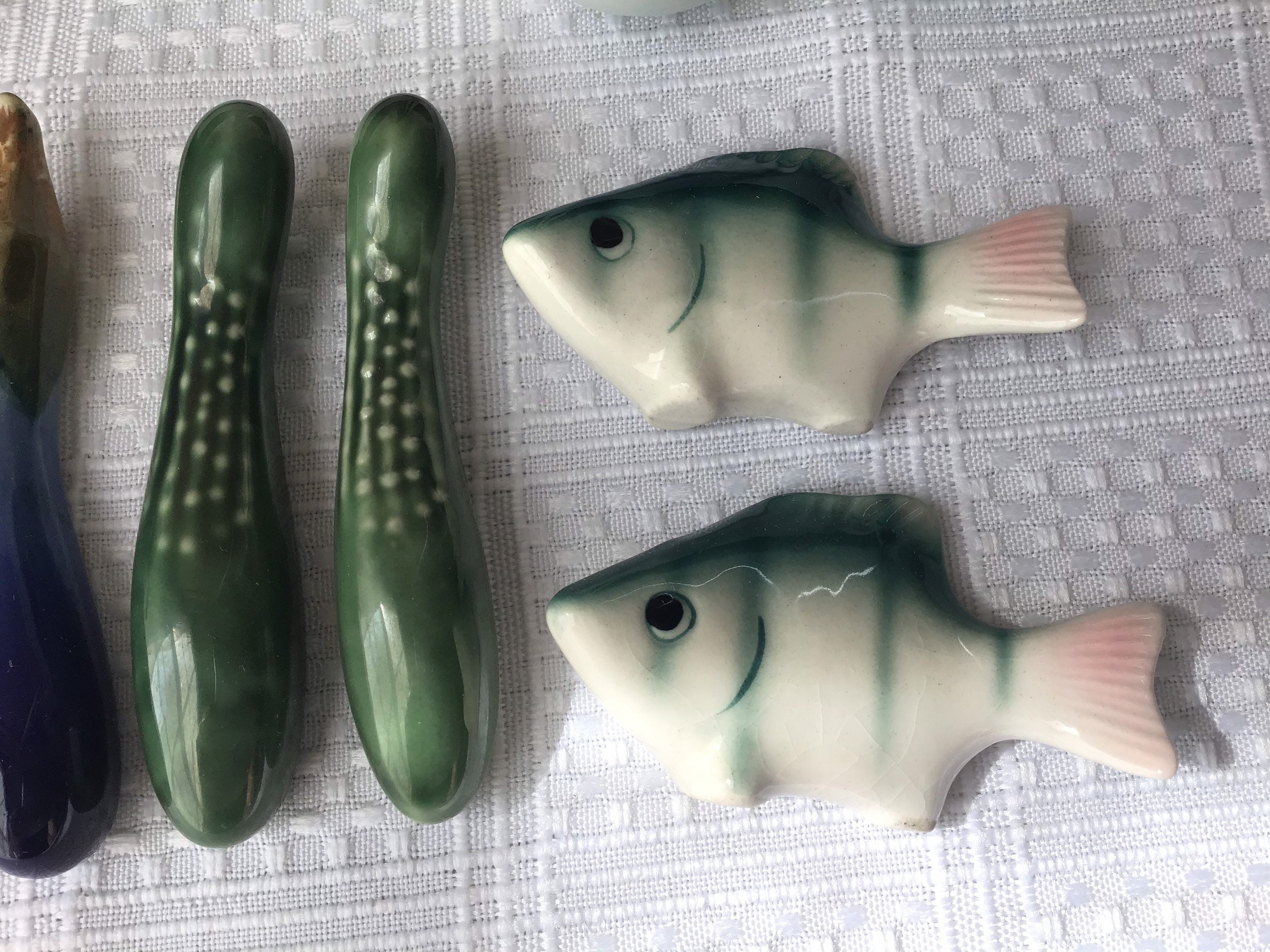 Vintage Chinese Chopsticks And Chopstick Rests Animals Fish | Etsy