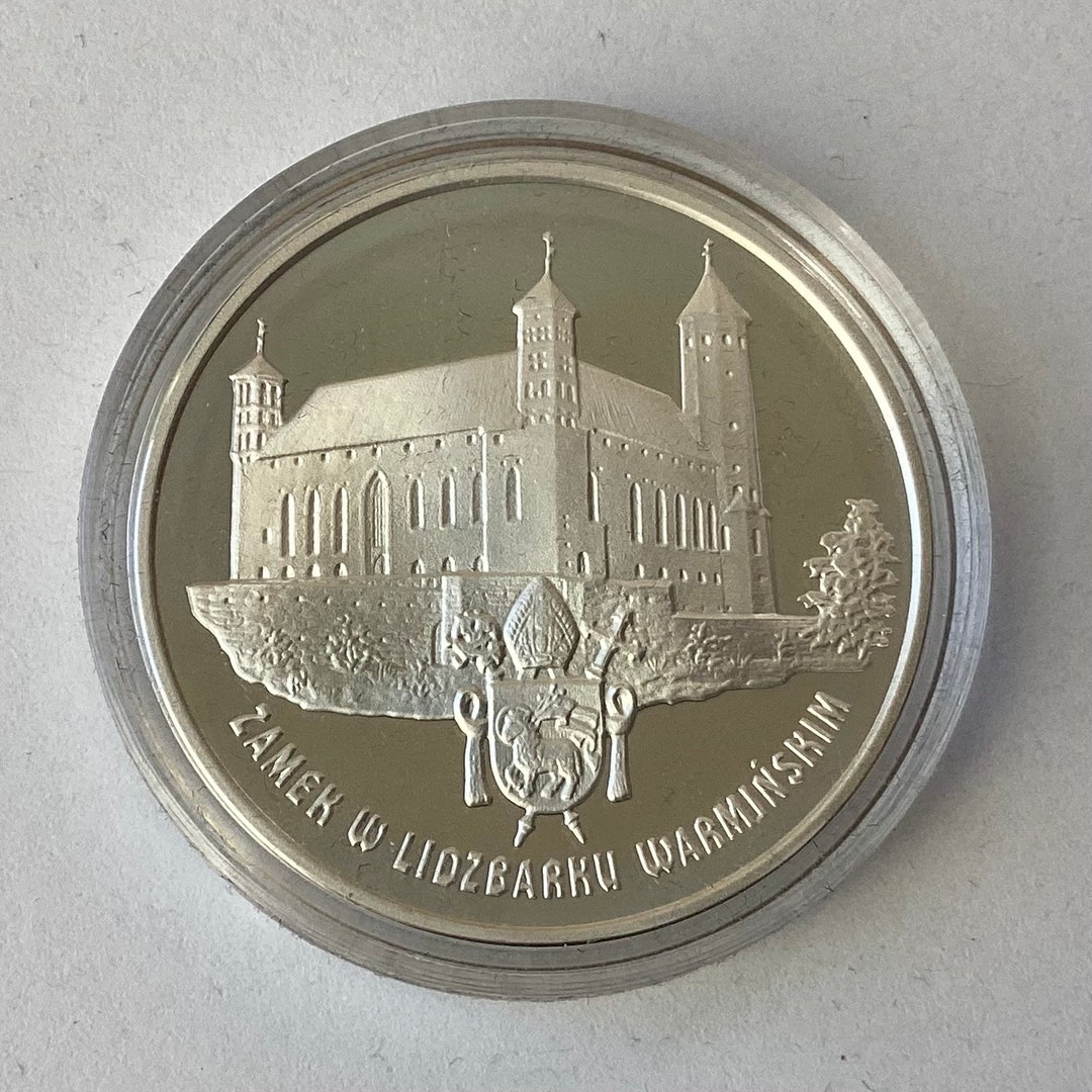 VTG 20 Zlotych Silver Proof Coin, Poland 1996, W L. Warminskim 38.6MM ...