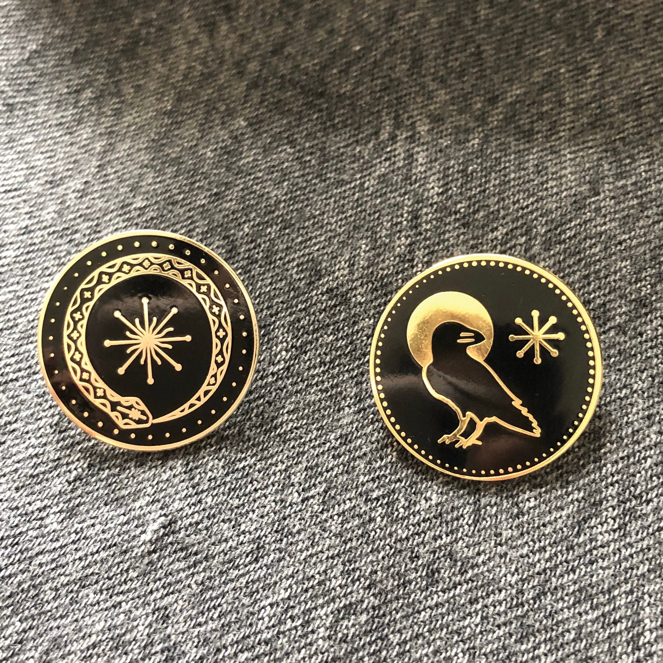 Magic Crow & Ouroboros Pin Bundle | Etsy