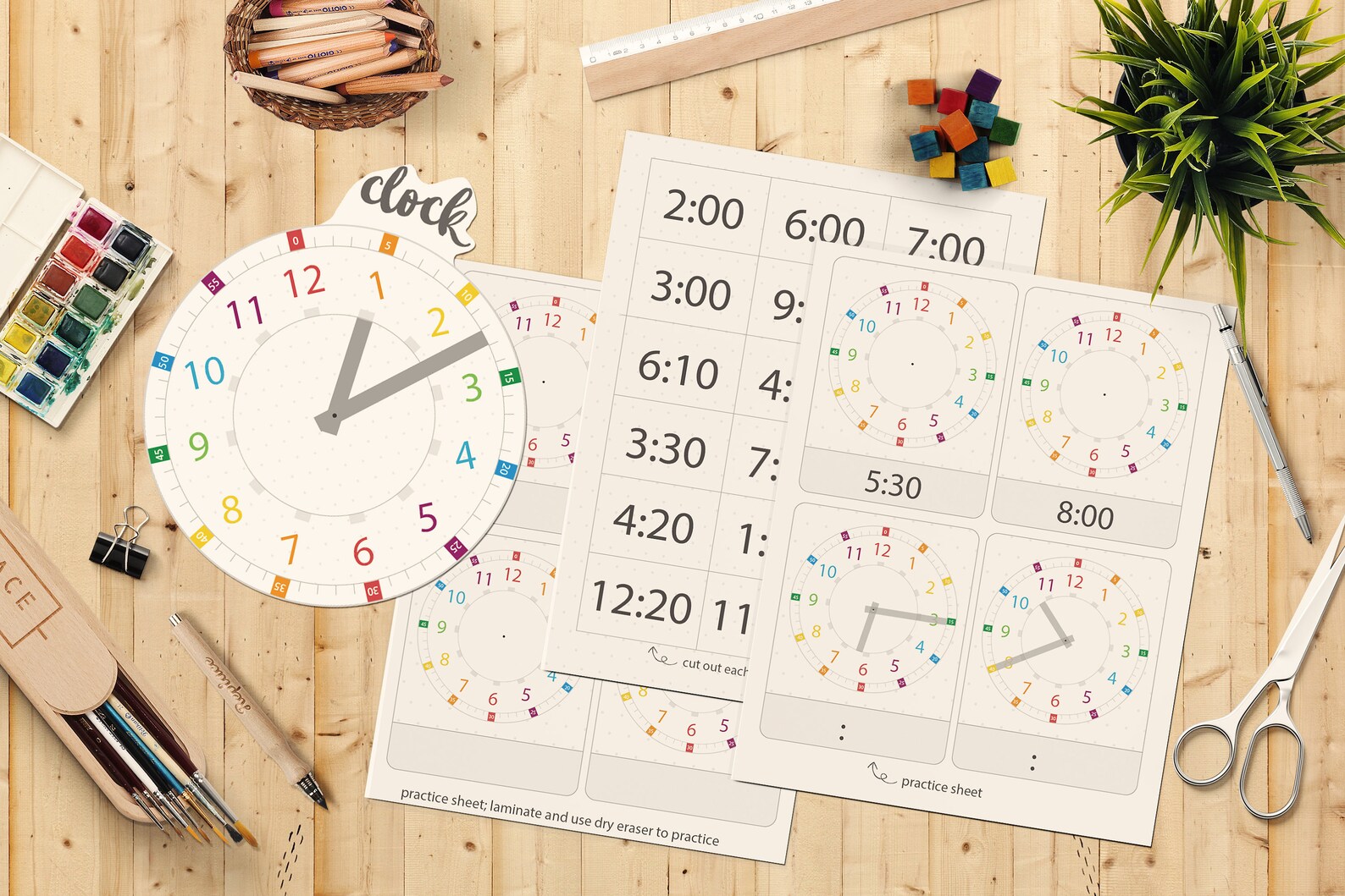 Clock Cutouts | Telling Time and Numeracy | Clock Fun Game | Time ...