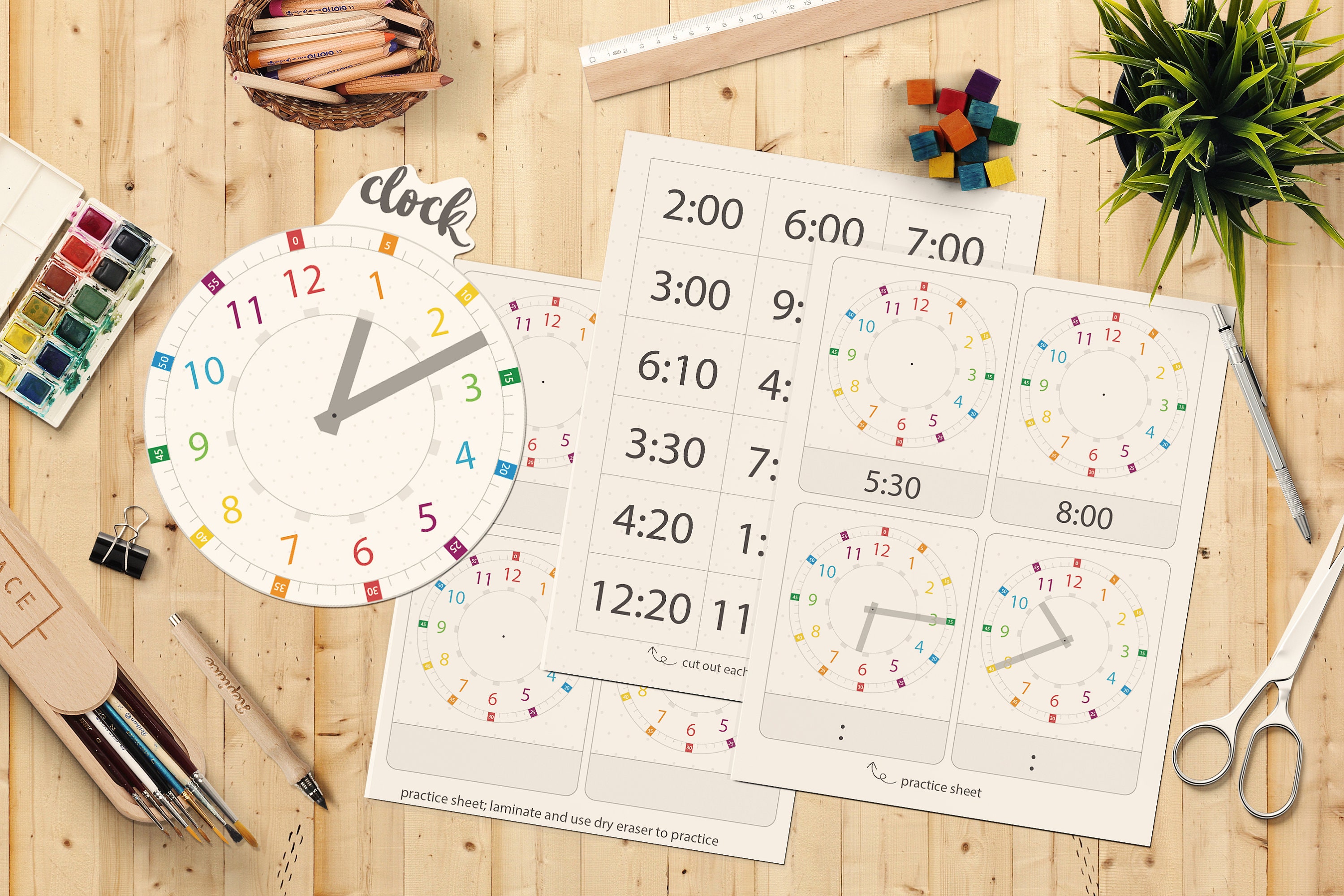 Clock Cutouts | Telling Time and Numeracy | Clock Fun Game | Time ...