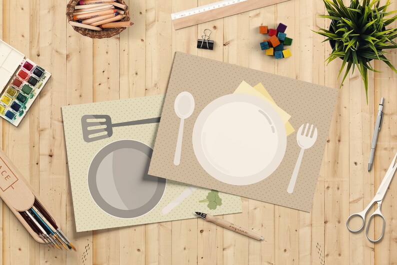 Play Dough Mats Cooking and Eating | Plates and Eating Fun | Loose ...