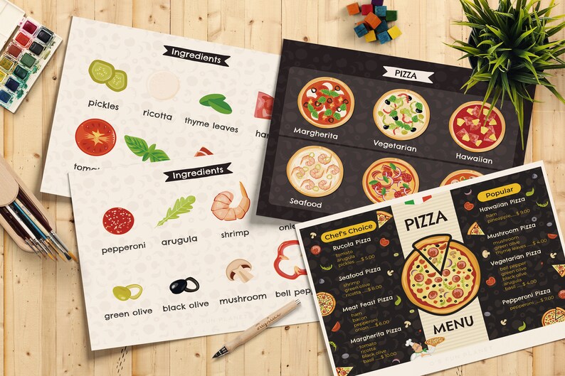 Pizza Making Game | Pizza Menu Game | Ingredients Flashcards | Logic ...