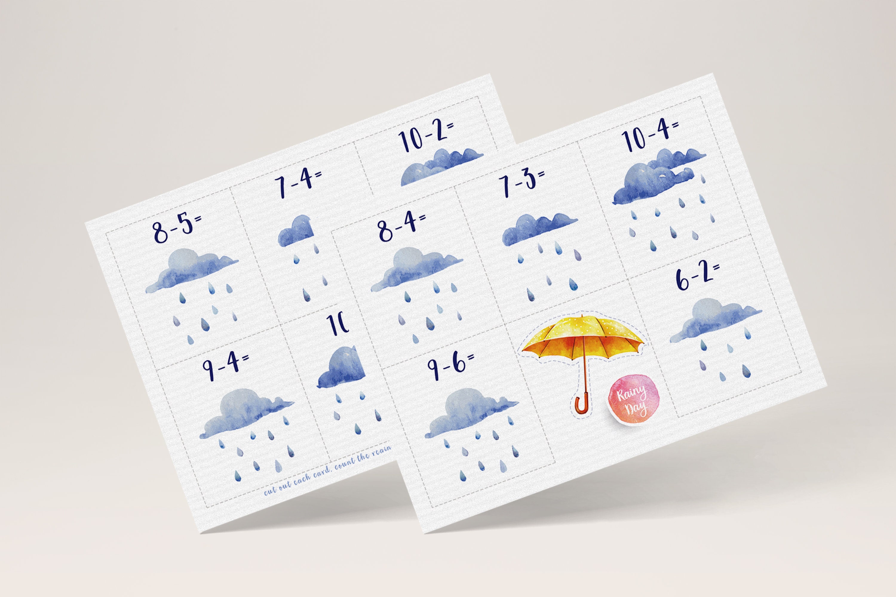 Rainy Day Numbers | Math Game | Subtraction Game | Numbers Game | Math ...