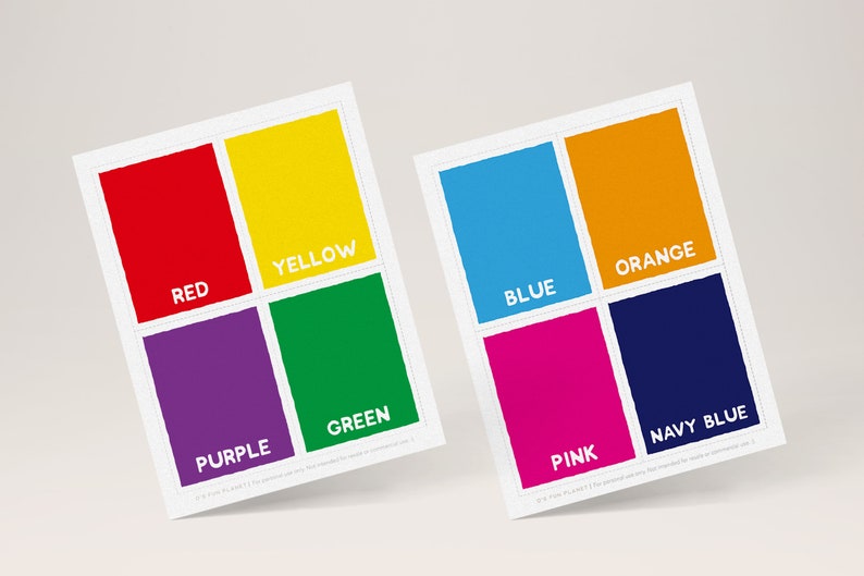 Color Flashcards | Color Education | Color Play | Color Combinations ...