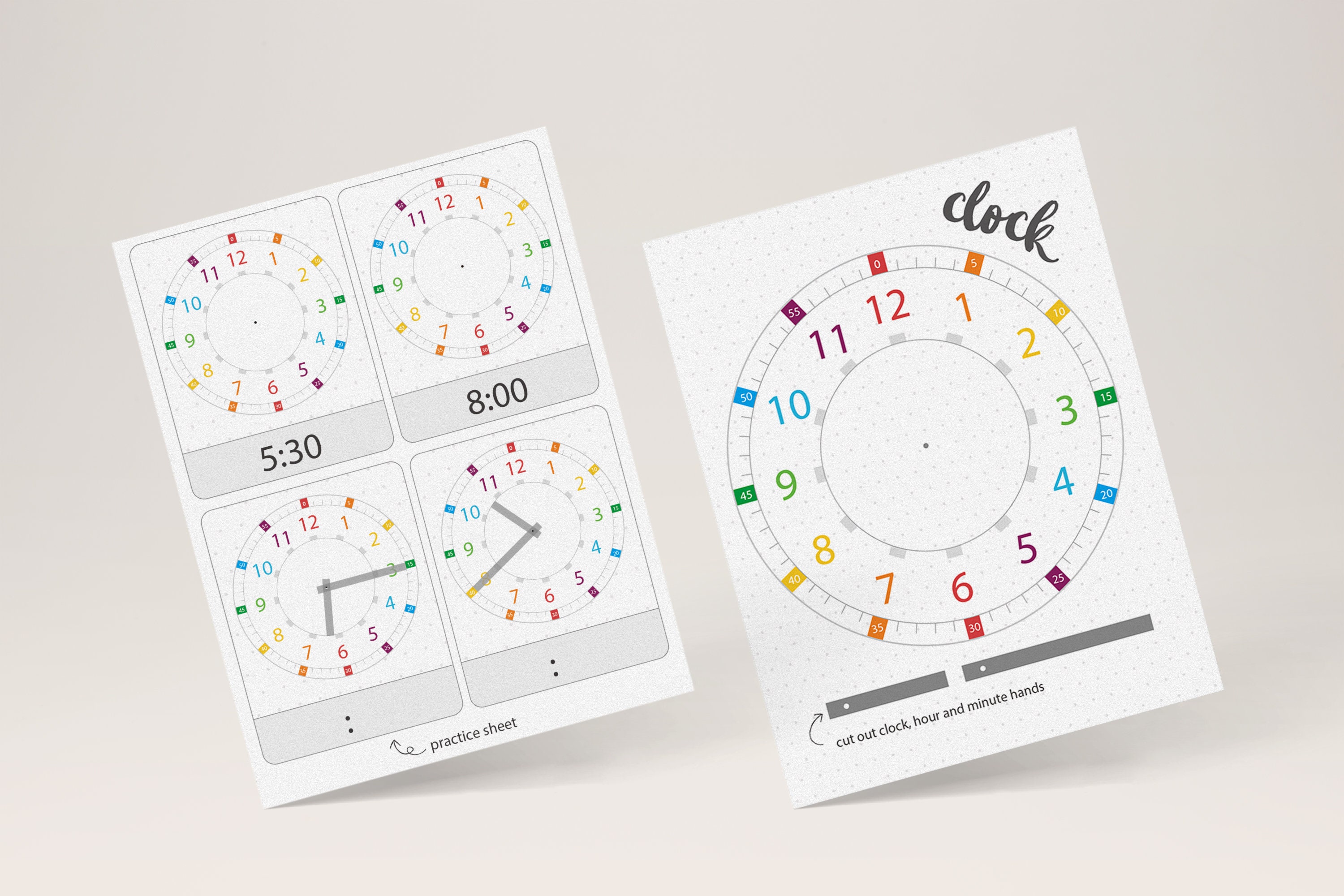 Clock Cutouts | Telling Time and Numeracy | Clock Fun Game | Time ...