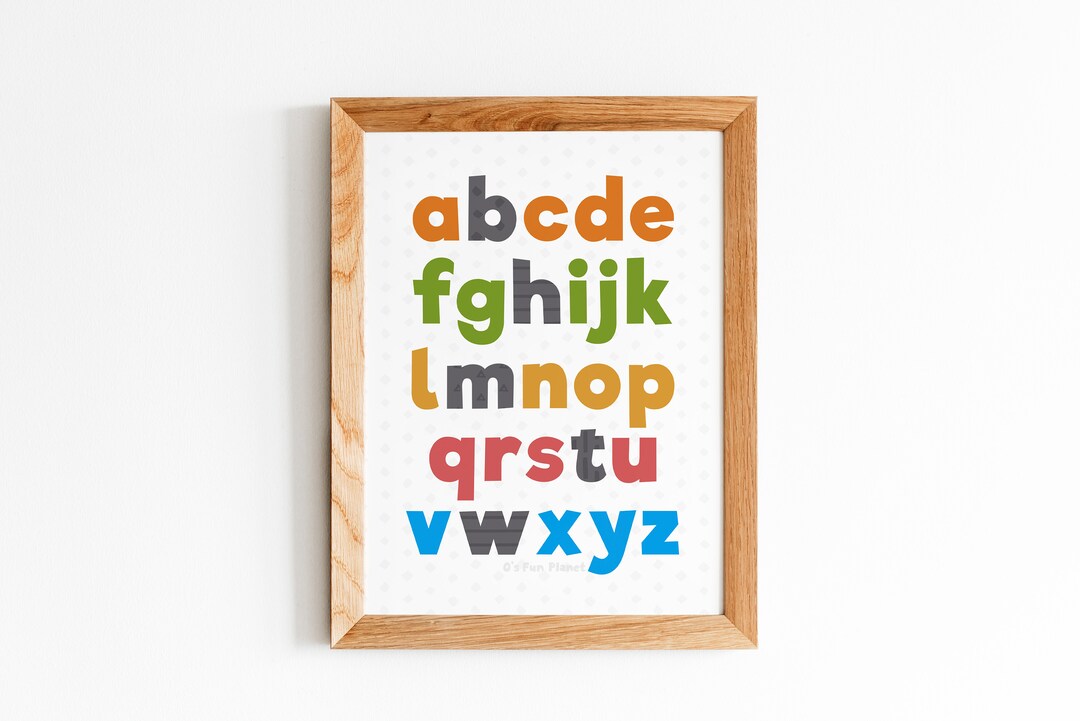 A-Z Alphabet Poster | Alphabet Poster in 3 Sizes | Learn Abcs | Baby ...