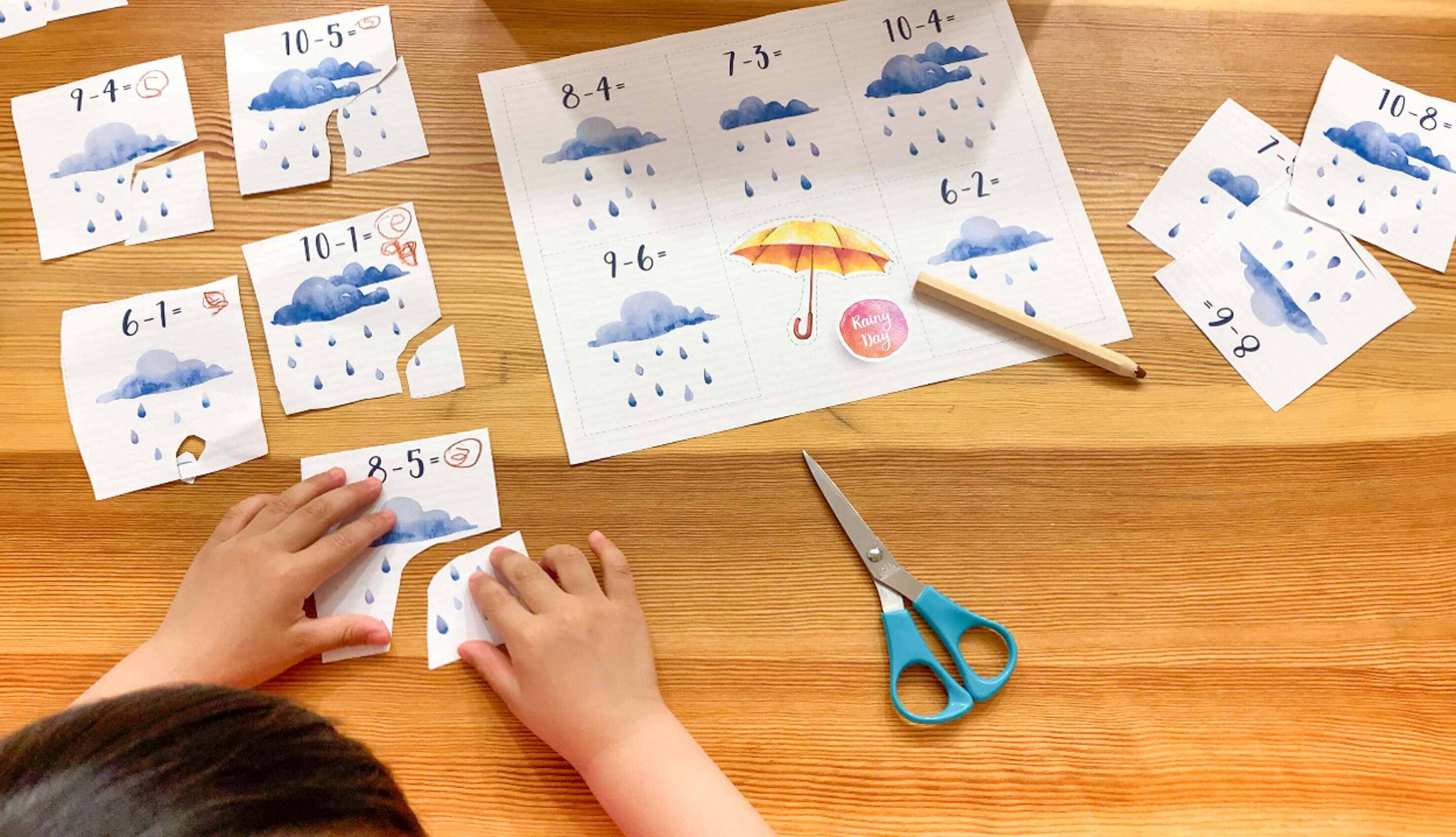 Rainy Day Numbers | Math Game | Subtraction Game | Numbers Game | Math ...