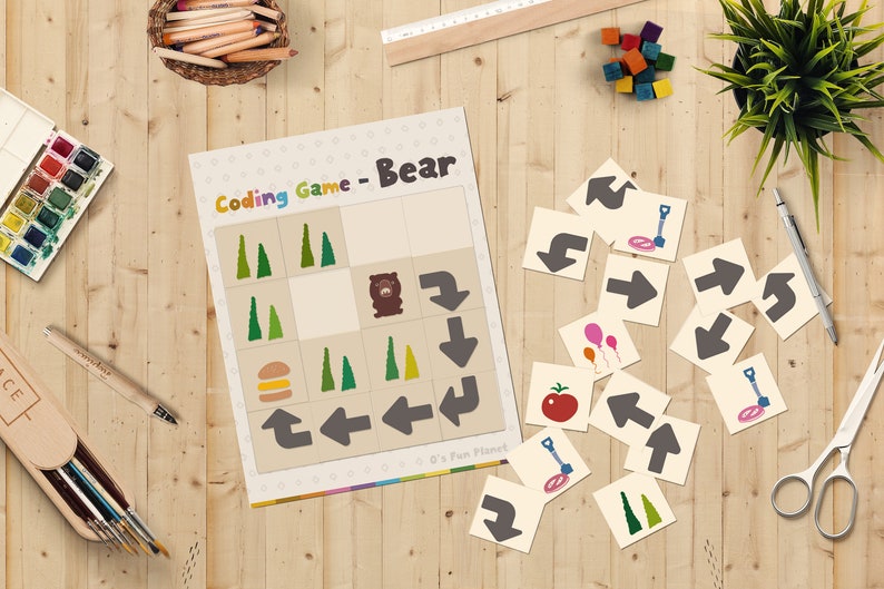 Bear Coding Game | Coding Tiles | Programming Game | STEM Learning ...
