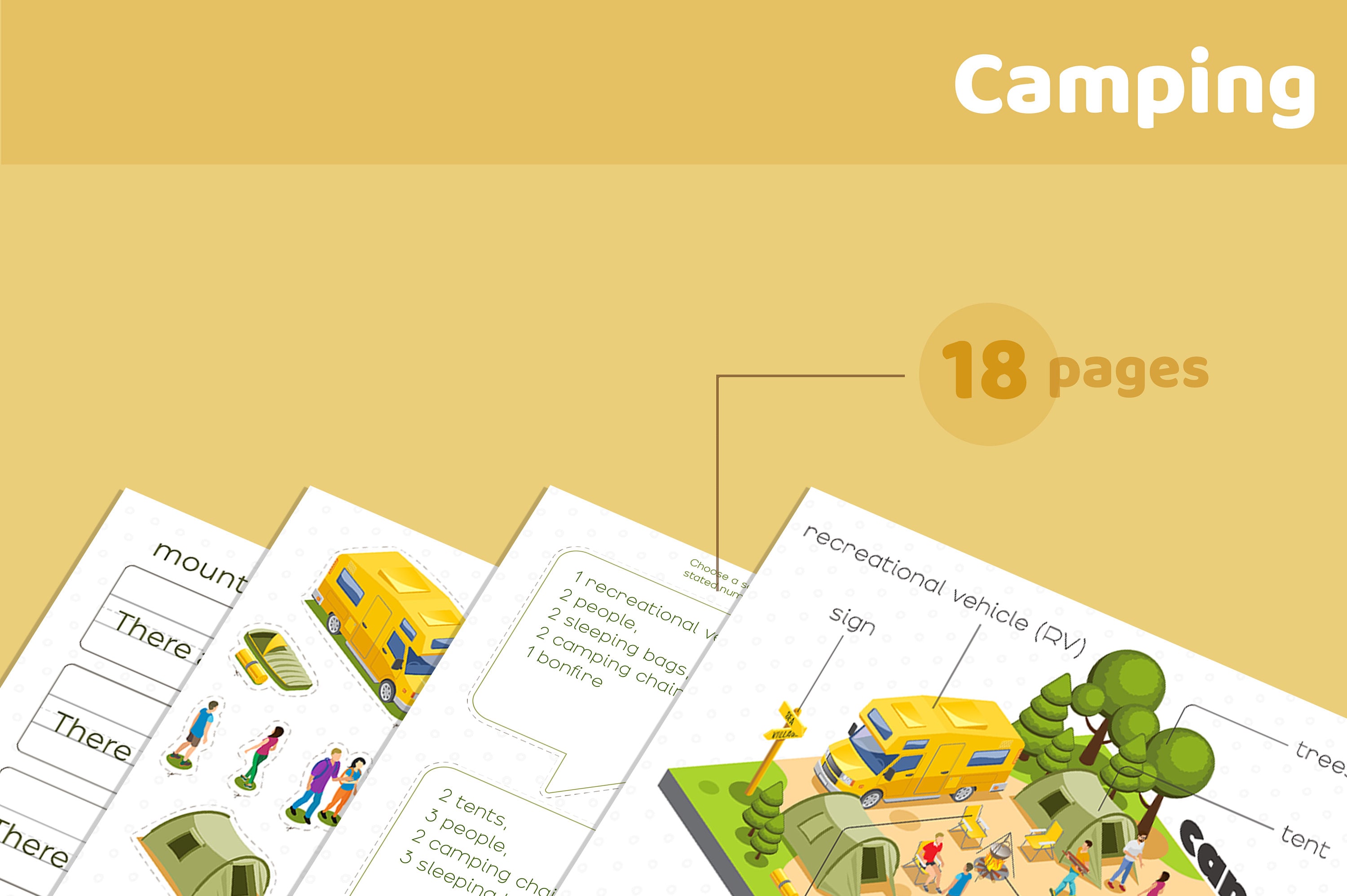 Camping Games Introduction to the Great Outdoors Camping Fun Printables ...