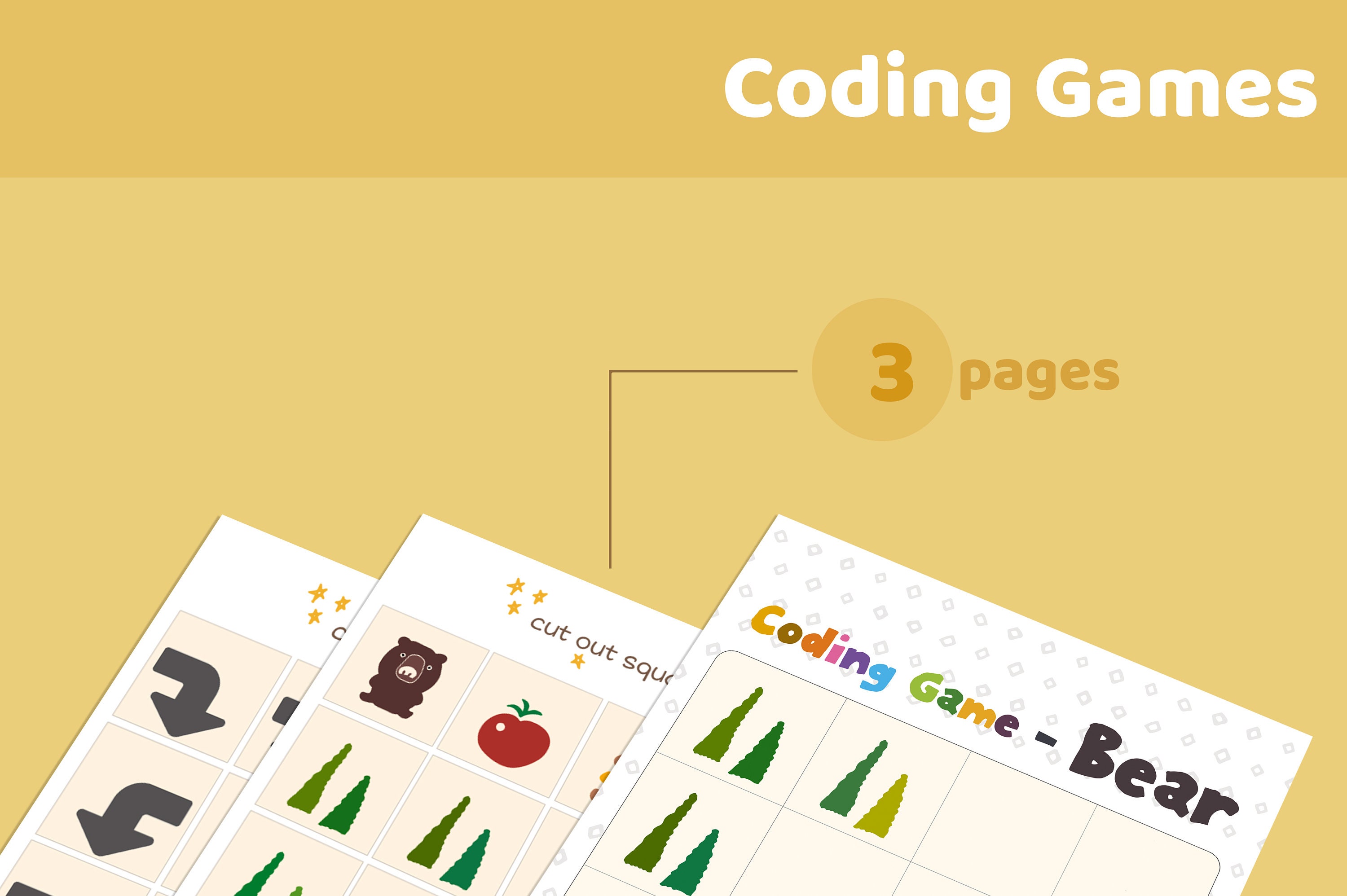 Bear Coding Game | Coding Tiles | Programming Game | STEM Learning ...