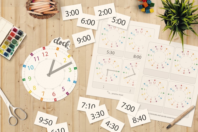 Clock Cutouts | Telling Time and Numeracy | Clock Fun Game | Time ...