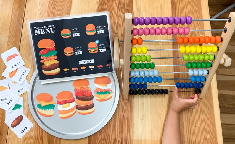 Burger Menu Game | Pretend Restaurant | Money and Counting | Kids Flash ...