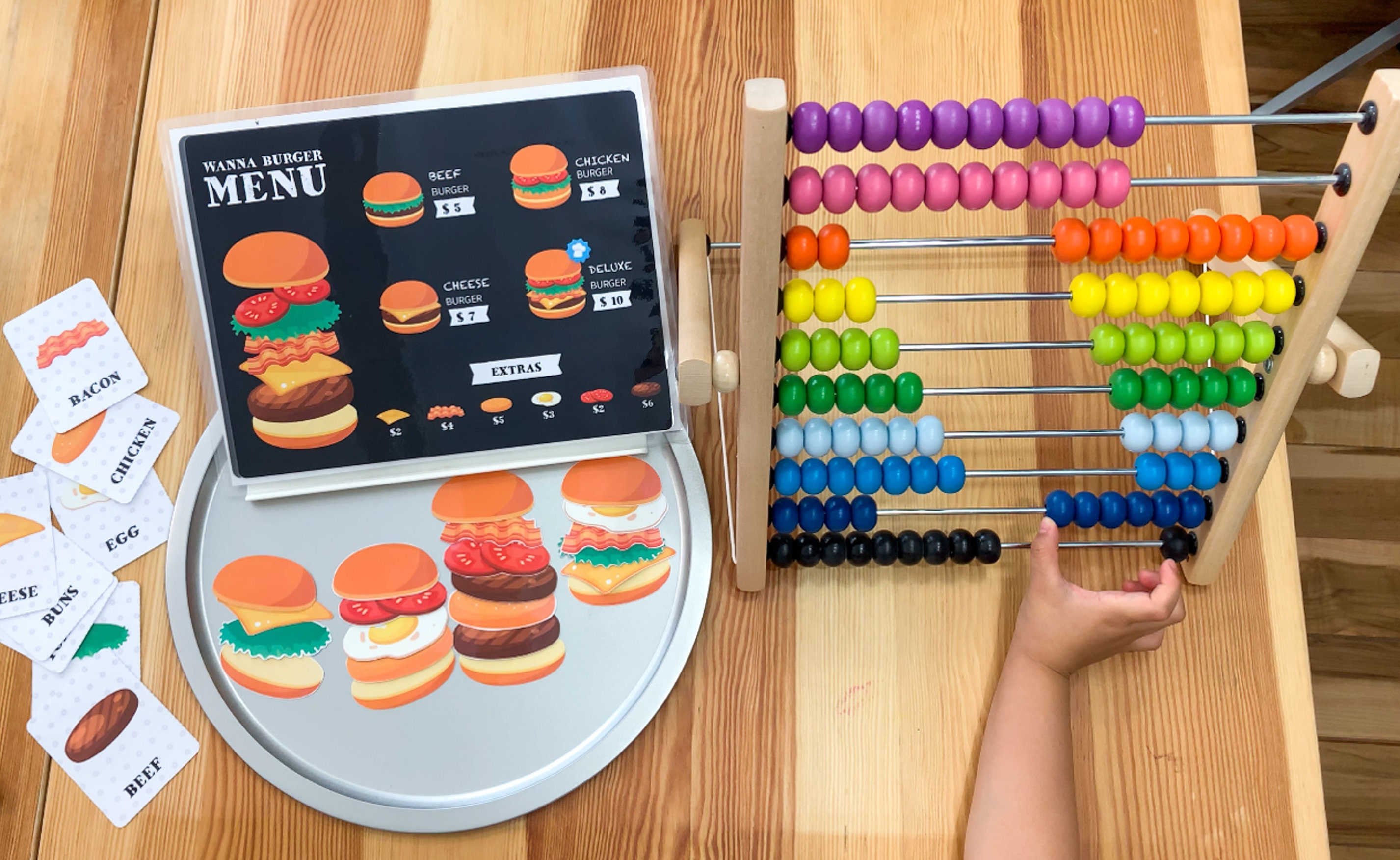 Burger Menu Game | Pretend Restaurant | Money and Counting | Kids Flash ...