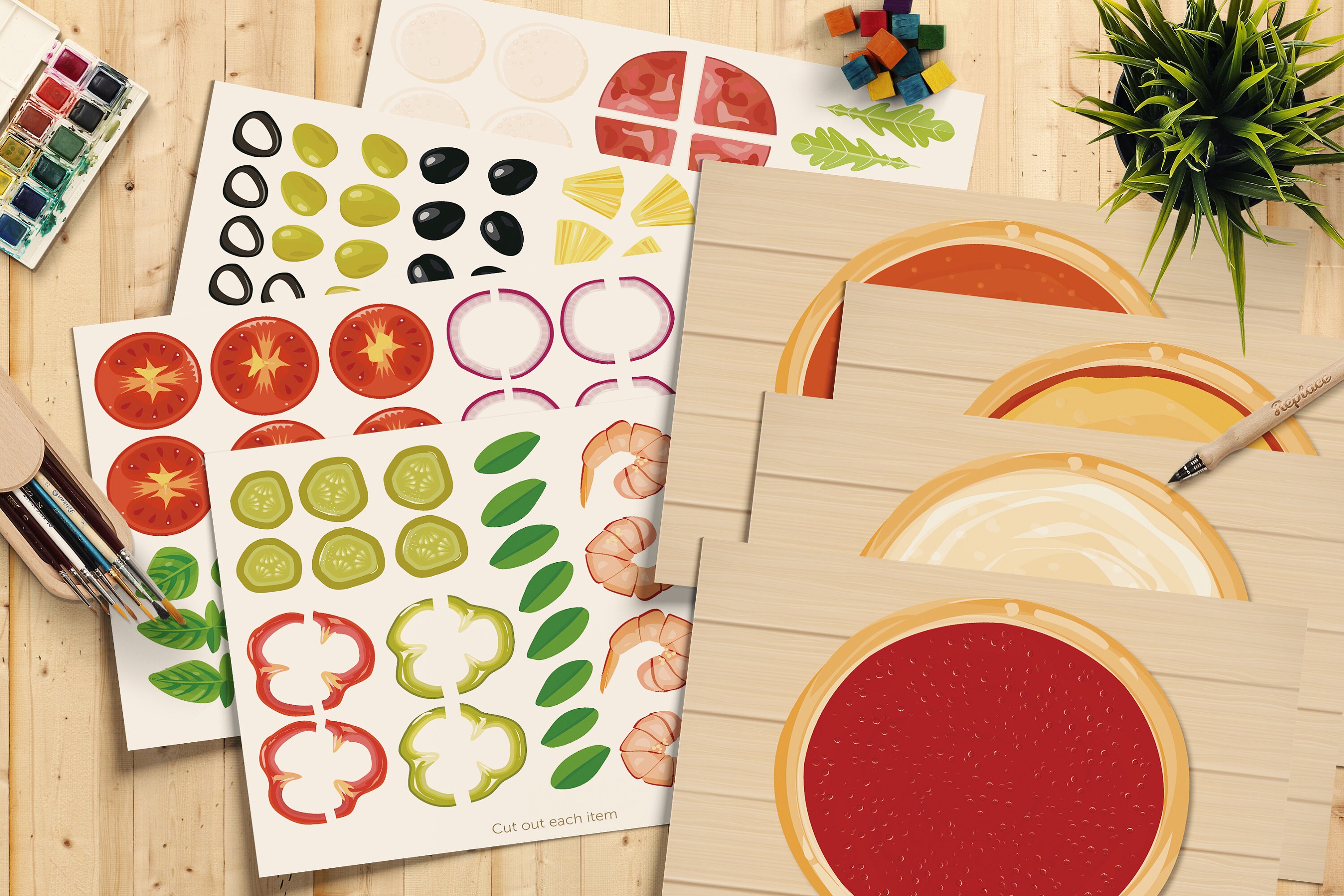 Pizza Making Game | Pizza Menu Game | Ingredients Flashcards | Logic ...