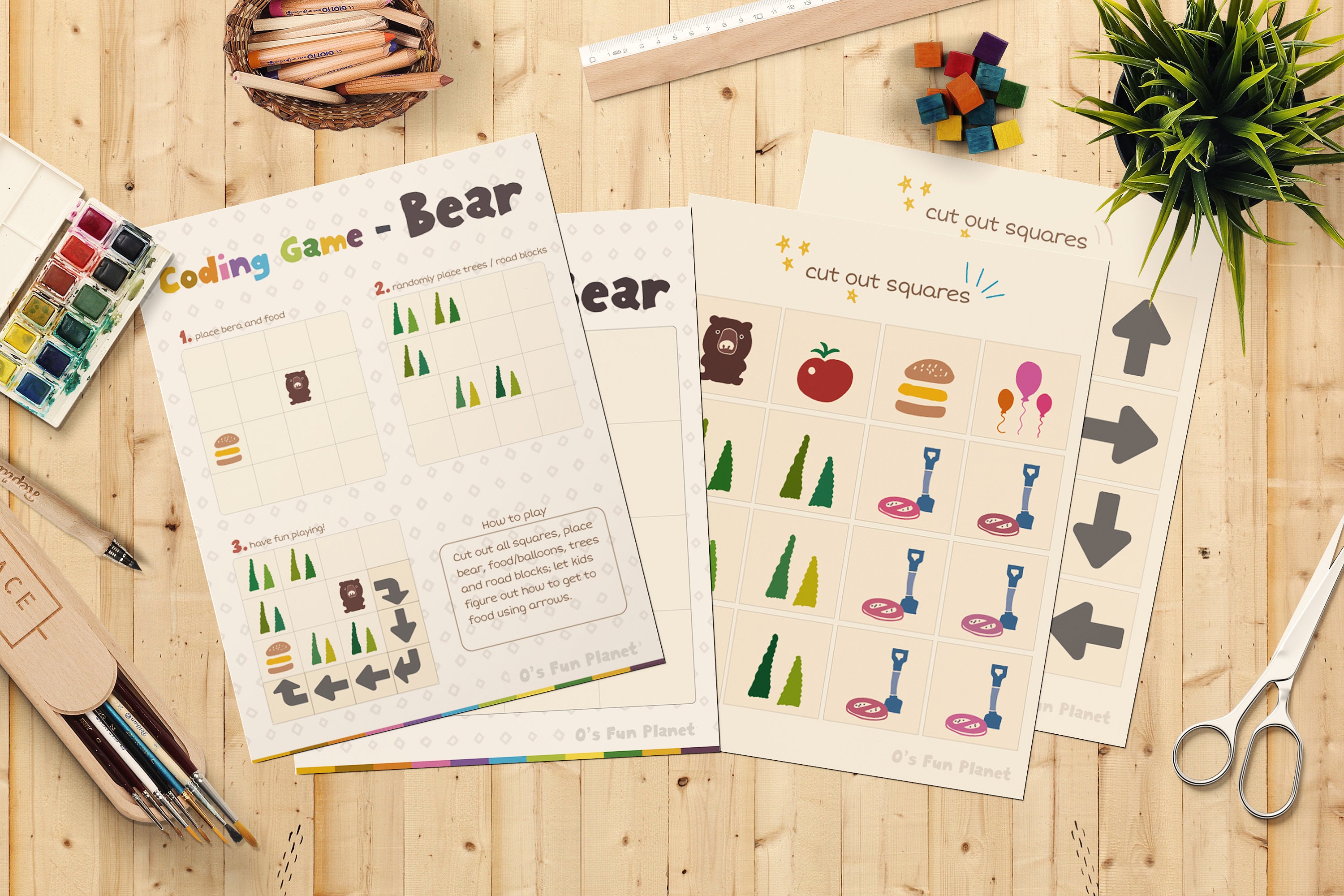 Bear Coding Game | Coding Tiles | Programming Game | STEM Learning ...