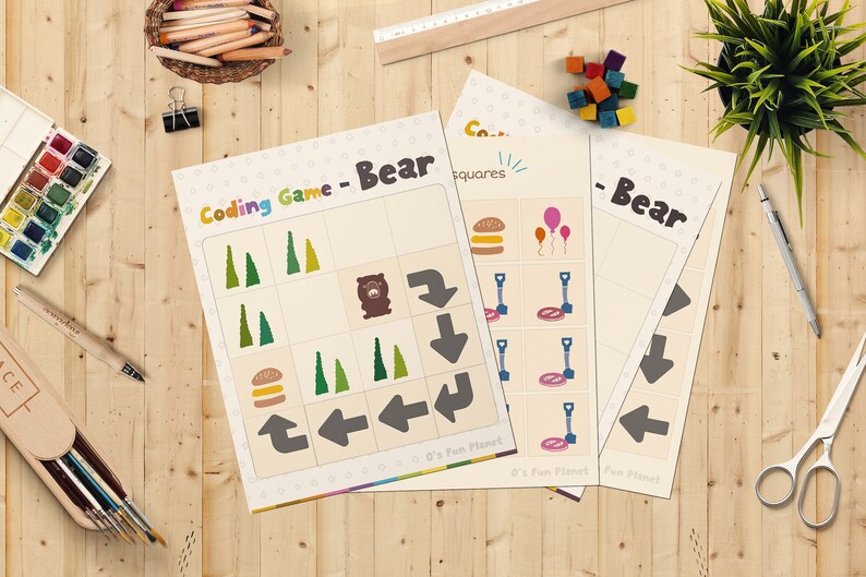 Bear Coding Game Coding Tiles Programming Game Stem Learning Stem Game Computer
