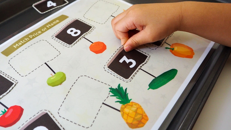 Fruits and Vegetables Stall Market Fun | Number Match and Name Match ...