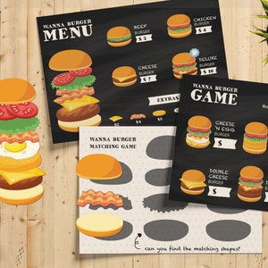 Burger Menu Game | Pretend Restaurant | Money and Counting | Kids Flash ...