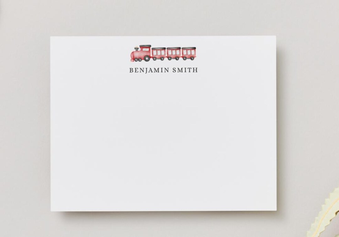 Personalized Toy Train Thank You Cards: Baby Shower Stationery Set - Etsy