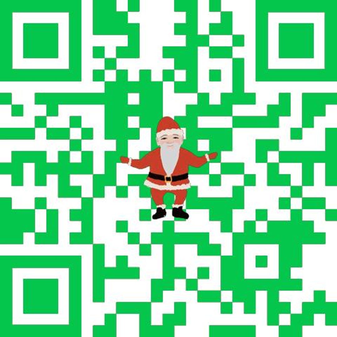 Animated Santa Tracker Custom QR Code for Business (digital Download ...