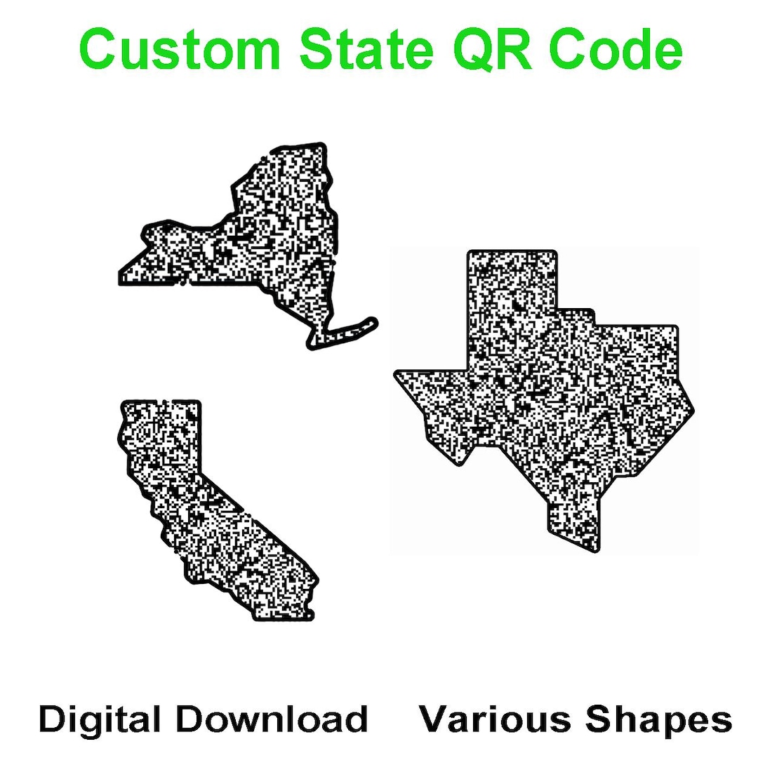 Custom State QR Code: Small Business Website, Social Media (digital ...