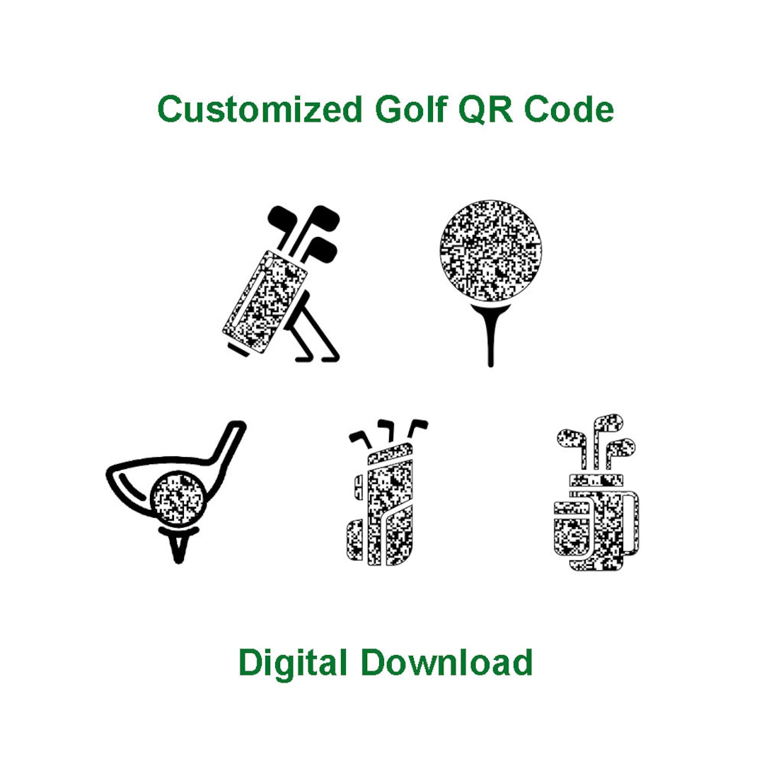 Golf Customized and Personalized QR Code Digital Download - Golf ...