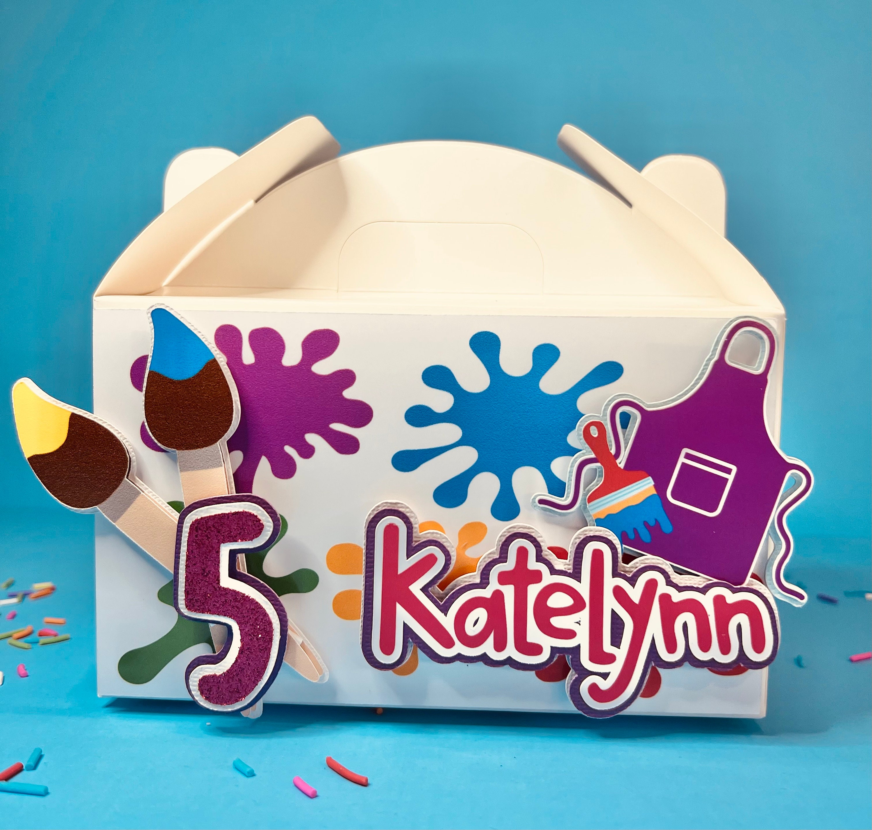 Personalized Art Party Favor Box: Paint Theme Birthday - Etsy