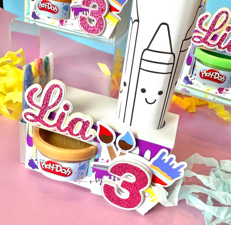 Personalized Art Party Favor Box | Play-doh Activity Box for Kids ...