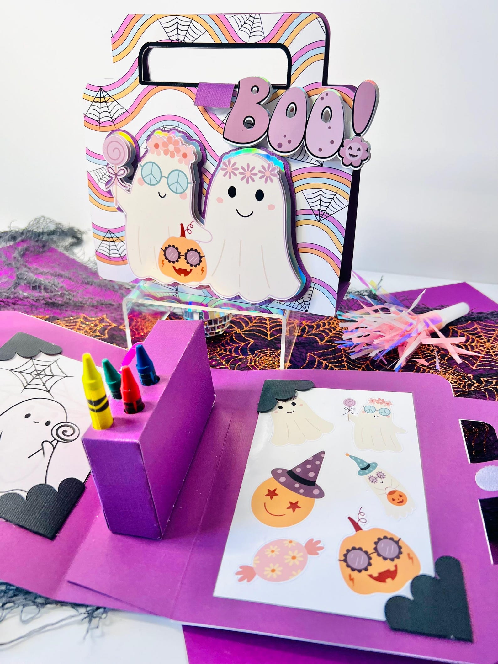 Groovy Ghost Halloween Party Favor: Coloring Kit Suitcase - Etsy