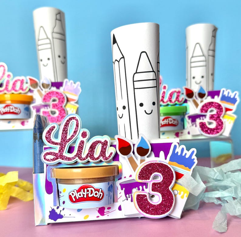 Personalized Art Party Favor Box | Play-doh Activity Box for Kids ...