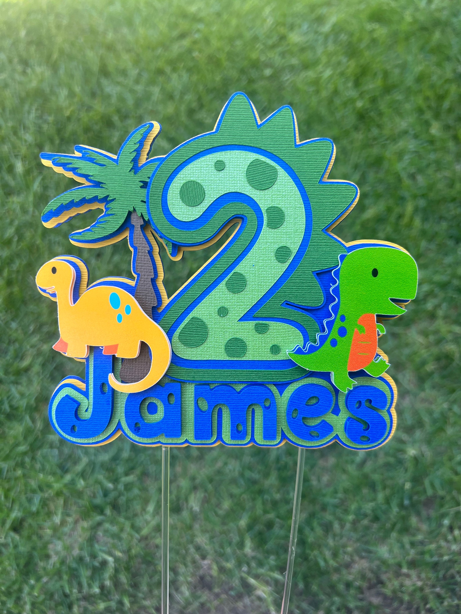 Dinosaur Cake Topper, Dinosaur Birthday, Dinosaur Theme Birthday ...
