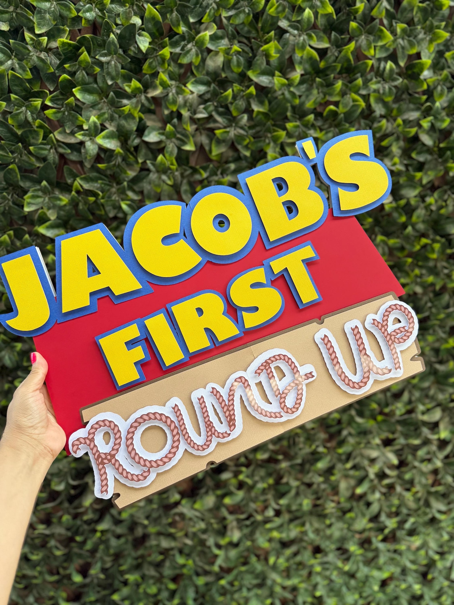 Toy Story First Round-up Sign: 3D Birthday Party Photo Prop - Etsy