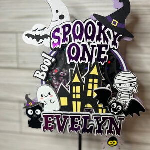 Spooky One Theme Cake Topper Shaker, Spooky Cake Topper, Spooky ...