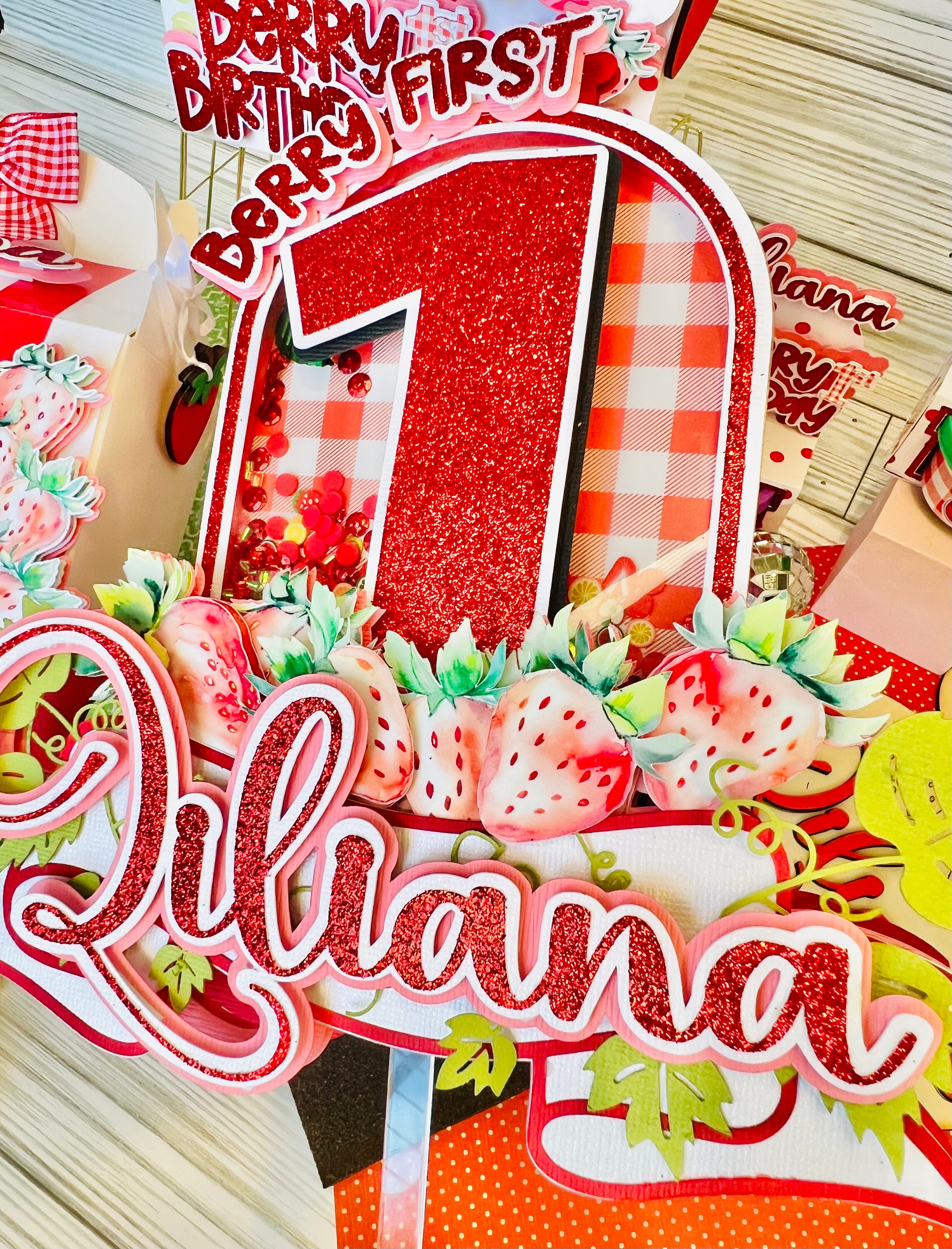 Berry First Cake Topper, Berry First Birthday, First Birthday Cake ...